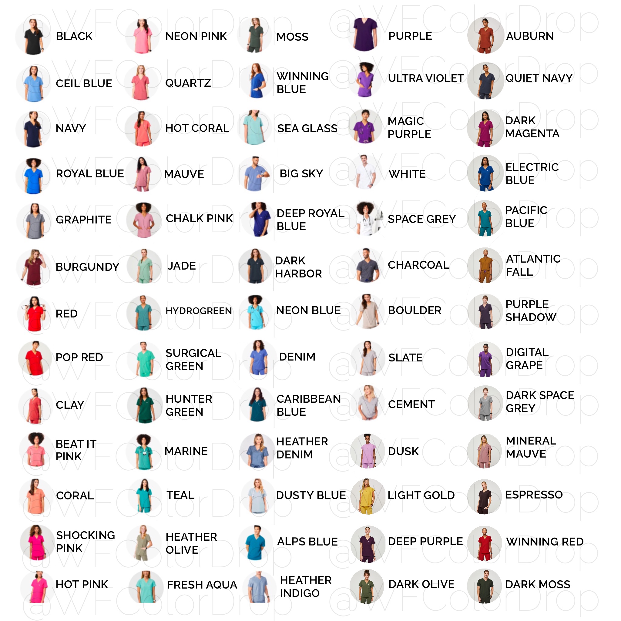 Color Chart – WF COLOR DROP